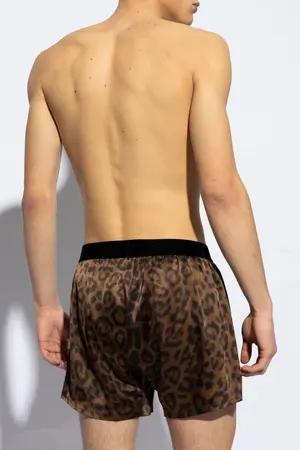 TOM FORD Leopard-print Stretch-silk Boxers