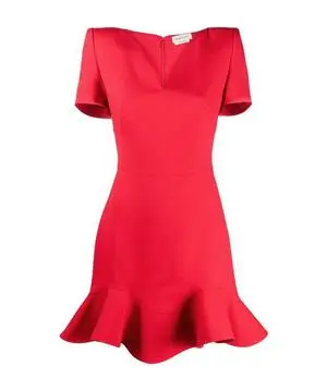 Alexander McQueen Ruffled Hem Mini Dress