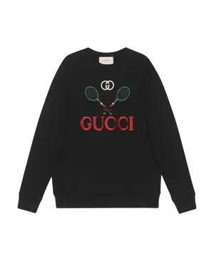 GUCCI Gucci Oversized Tennis Embroidery Sweatshirt