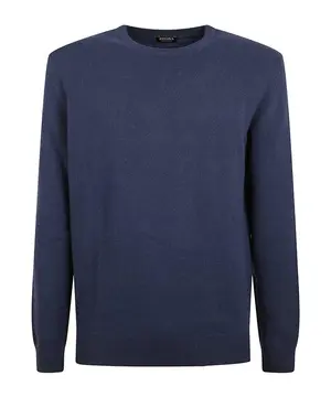 Zegna Crew Neck Long Sleeve Sweater - Blue