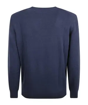 Zegna Crew Neck Long Sleeve Sweater - Blue