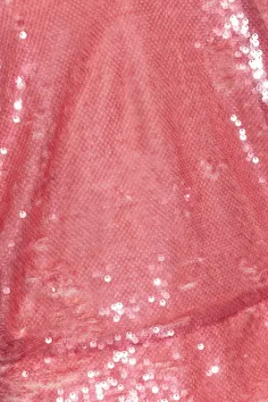 Attico Gael Sequin-embellished V-neck Mini Dress - Red
