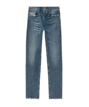 DIESEL® 2023 D-definitive 007y7 Distressed Jeans - Medium Blue