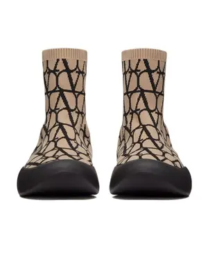 Valentino Garavani Toile Iconographe Sock Boots