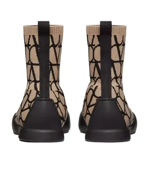 Valentino Garavani Toile Iconographe Sock Boots