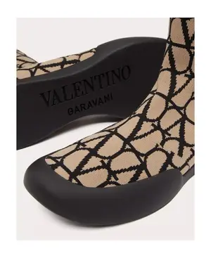 Valentino Garavani Toile Iconographe Sock Boots