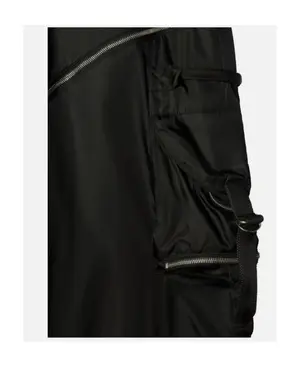 Off-White Zip Detailed Straight Leg Pants - Black