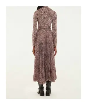 Farm Rio Pleated Leopard Print Midi Skirt - Brown