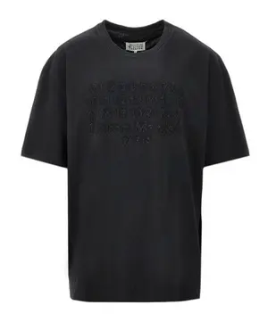 MAISON MARGIELA Numbers-motif Crewneck T-shirt - Black