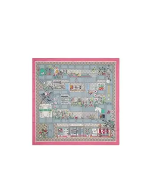Gucci Printed Silk Twill Carr - Gray