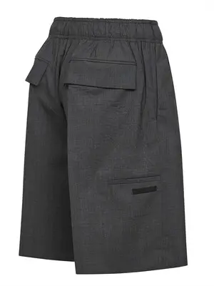 Prada Elasticated Waistband Shorts With Flap Pockets - Black