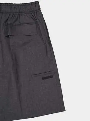 Prada Elasticated Waistband Shorts With Flap Pockets - Black