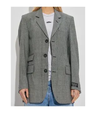 Vetements Checked Three-button Blazer - Gray