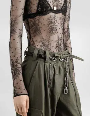 Dolce & Gabbana Chantilly Lace Bodysuit - Black