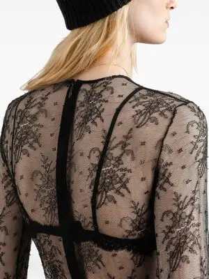 Dolce & Gabbana Chantilly Lace Bodysuit - Black