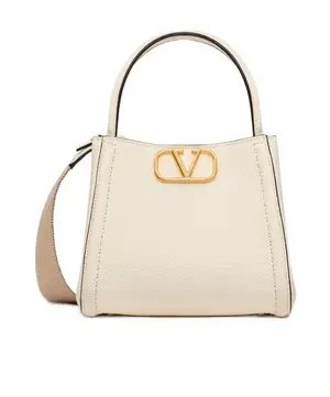 Valentino Garavani Alltime Logo Plaque Top Handle Bag - Nude