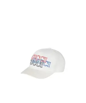 Gucci Gucci Embroidered Baseball Cap White
