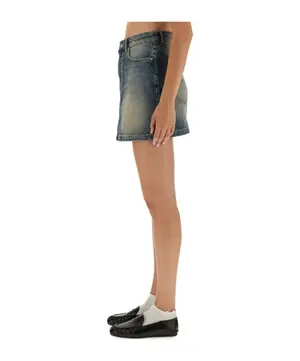 Moschino Patchwork Denim Mini Skirt