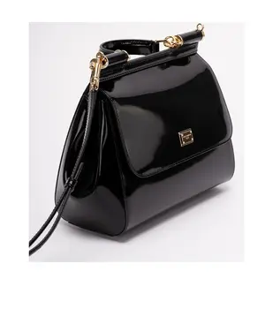 Dolce & Gabbana Logo-plaque Small Sicily Bag - Black