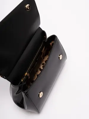 Dolce & Gabbana Logo-plaque Small Sicily Bag - Black