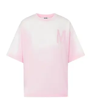 Moschino Printed Organic Cotton Jersey T-shirt - Multi Pink
