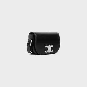 Celine Mini Crossbody Bag Triomphe In Shiny Calfskin