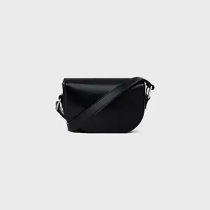 Celine Mini Crossbody Bag Triomphe In Shiny Calfskin