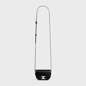 Celine Mini Crossbody Bag Triomphe In Shiny Calfskin