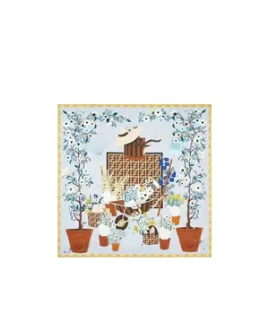 Fendi Fendi Gardening Printed Scarf Multicolour