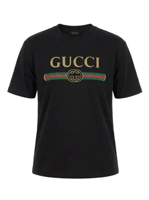 Gucci Logo Printed Jersey T-shirt - Black
