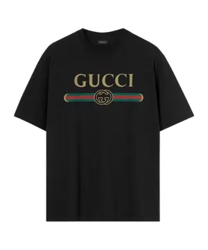 Gucci Logo Printed Jersey T-shirt - Black