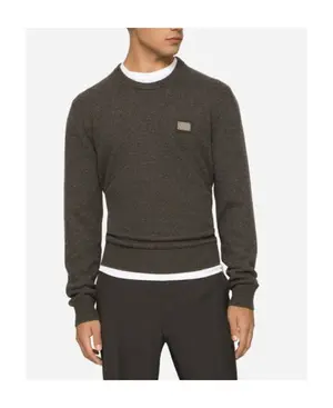 Dolce & Gabbana Logo Plaque Knit Jumper