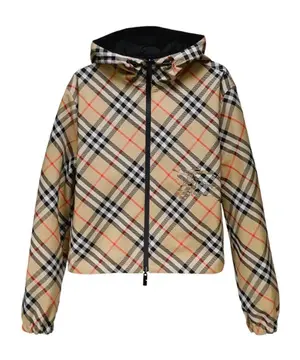 Burberry Vintage Checked Reversible Hooded Jacket - Sand-colored