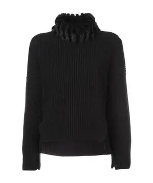 Fendi High Neck Sweater - Black