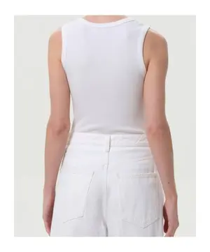 AGOLDE Poppy Sleeveless Ribbed Tank Top - White