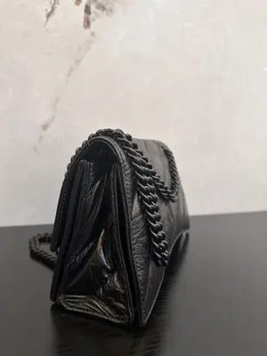 Balenciaga B Logo Quilted Shoulder Bag