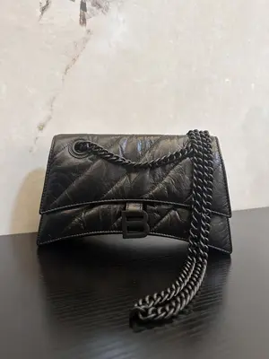 Balenciaga B Logo Quilted Shoulder Bag
