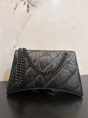Balenciaga B Logo Quilted Shoulder Bag