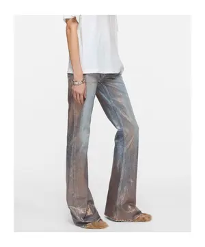 Acne Studios Fitted Glitter Jeans - Gray