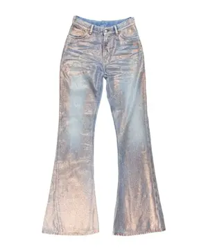 Acne Studios Fitted Glitter Jeans - Light Blue Rose Copper