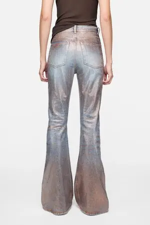 Acne Studios Fitted Glitter Jeans - Light Blue Rose Copper