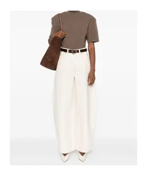 Jacquemus High Neck Knitted Top - Brown