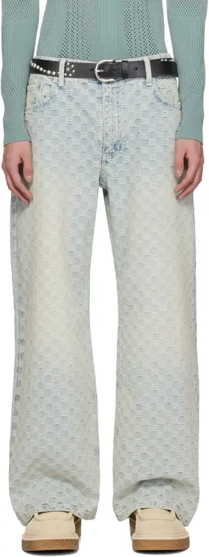 MISBHV Monogram Straight-leg Jeans - Gray