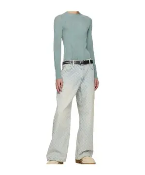 MISBHV Monogram Straight-leg Jeans - Gray