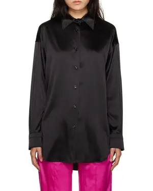 TOM FORD Pointed Collar Button-up Shirt - Black