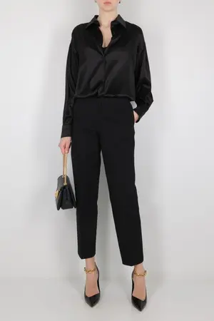 TOM FORD Pointed Collar Button-up Shirt - Black
