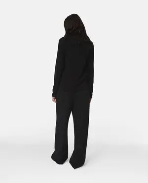 Stella McCartney Zip-up Long Sleeve Shirt With Slit Hem