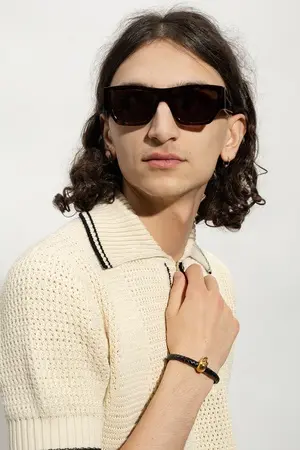 Alexander McQueen Square Frame Tortoiseshell Sunglasses - Nude