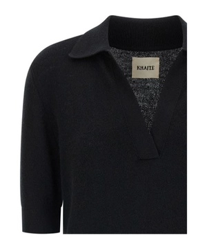 Khaite Jo Knitted Polo Top