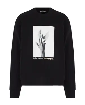 Palm Angels Photograph-printed Crewneck Sweatshirt - Black
